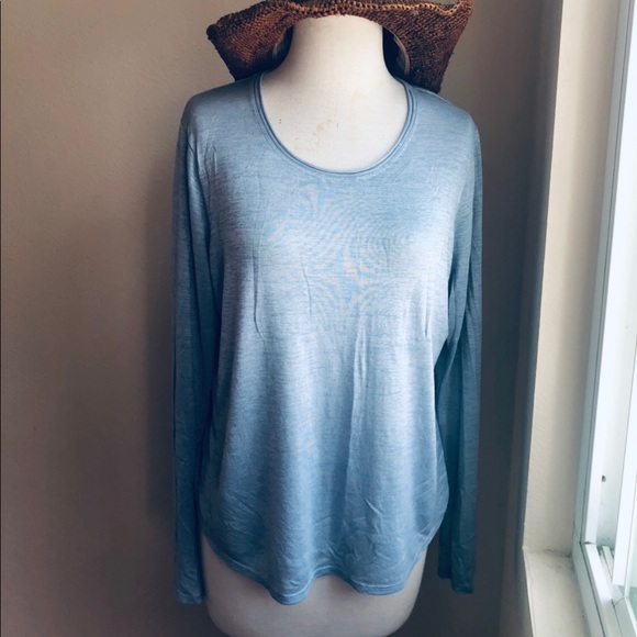 Vince | Tops | Vince Cool Slate Blue Long Sleeve Tee | Poshmark